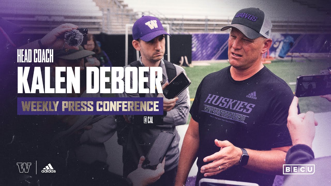 Head Coach Kalen DeBoer Weekly Press Conference - California - YouTube