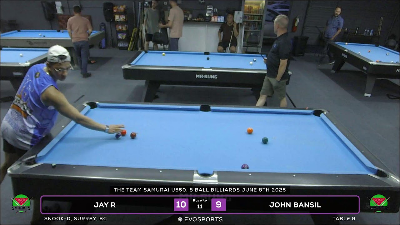 JAY R vs JOHN BANSIL - SNOOK-D - TABLE 9 | EvoSports - YouTube