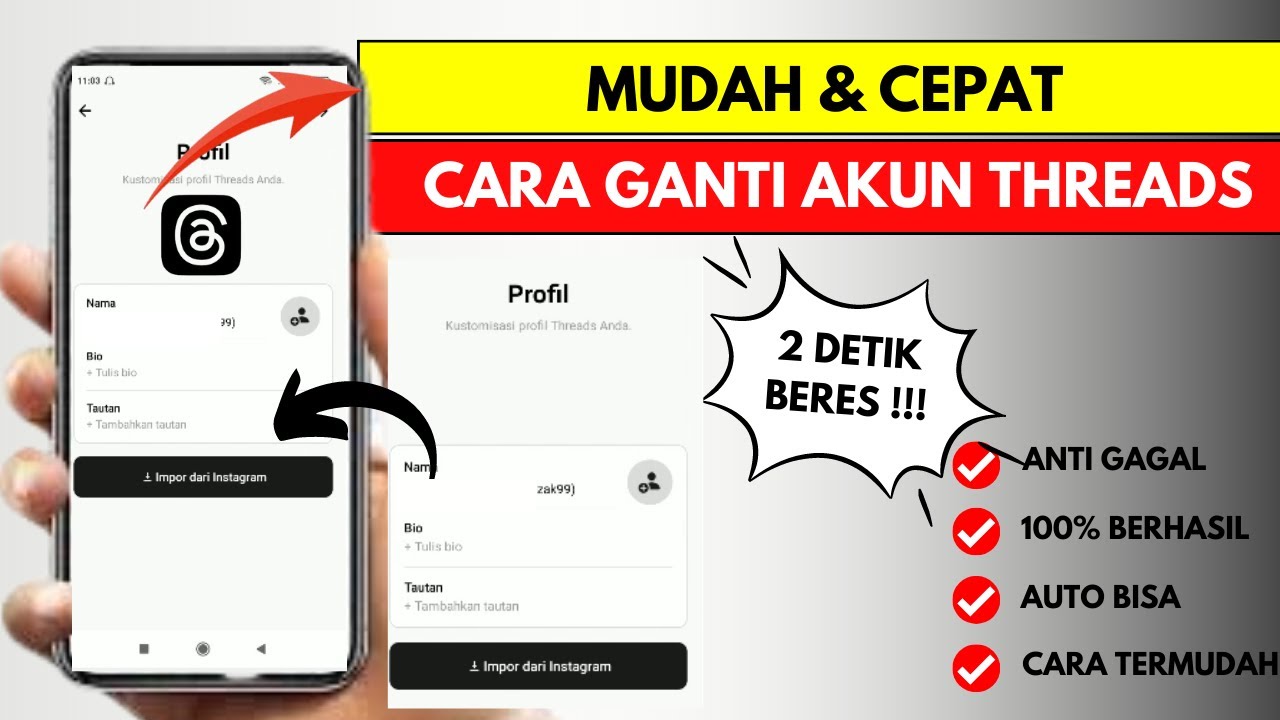 Cara Ganti Akun di Threads || Tutorial Threads Lengkap - YouTube