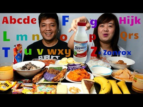 Food in Alphabetical Order Mukbang - YouTube
