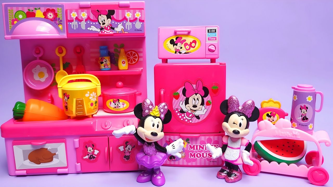 Disney Minnie Mouse Mini Kitchen Set Satisfying with Unboxing ...