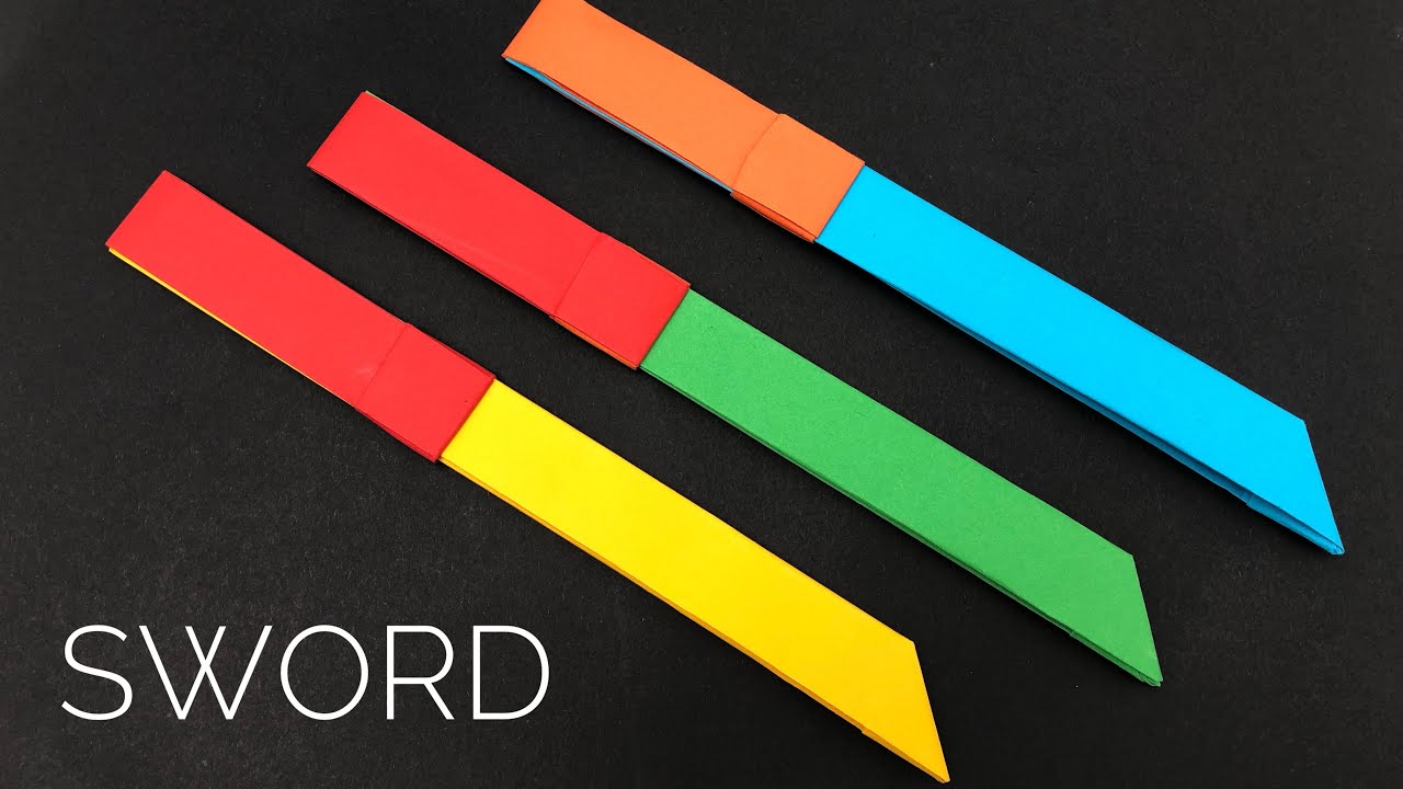 Origami Sword - Very Easy - 1046 - YouTube