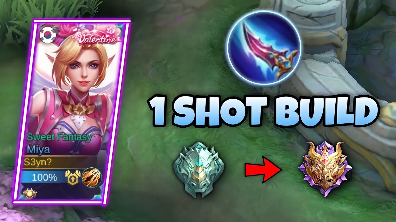 Miya 1 SHOT BUILD for EASY RANK UP🔥| TOP GLOBAL MIYA - YouTube