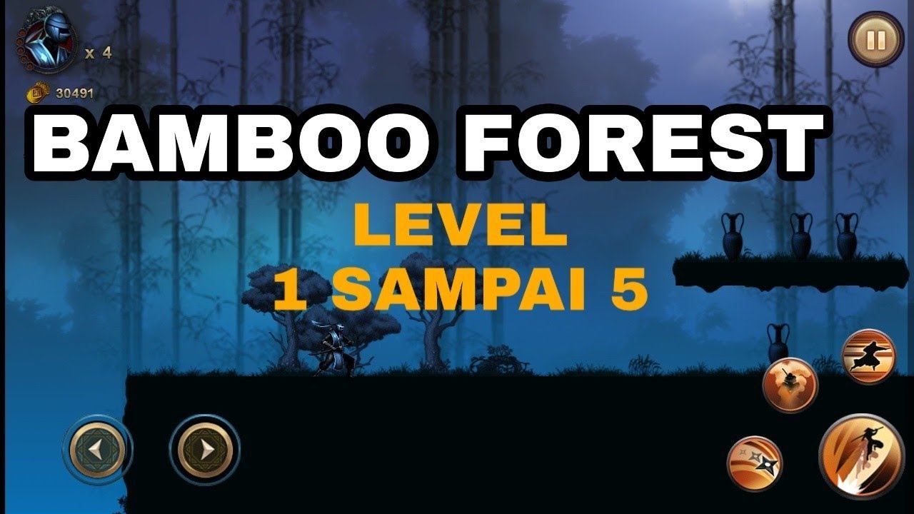 Ninja warrior legend of shadow fighting/bamboo forest 12345 - YouTube
