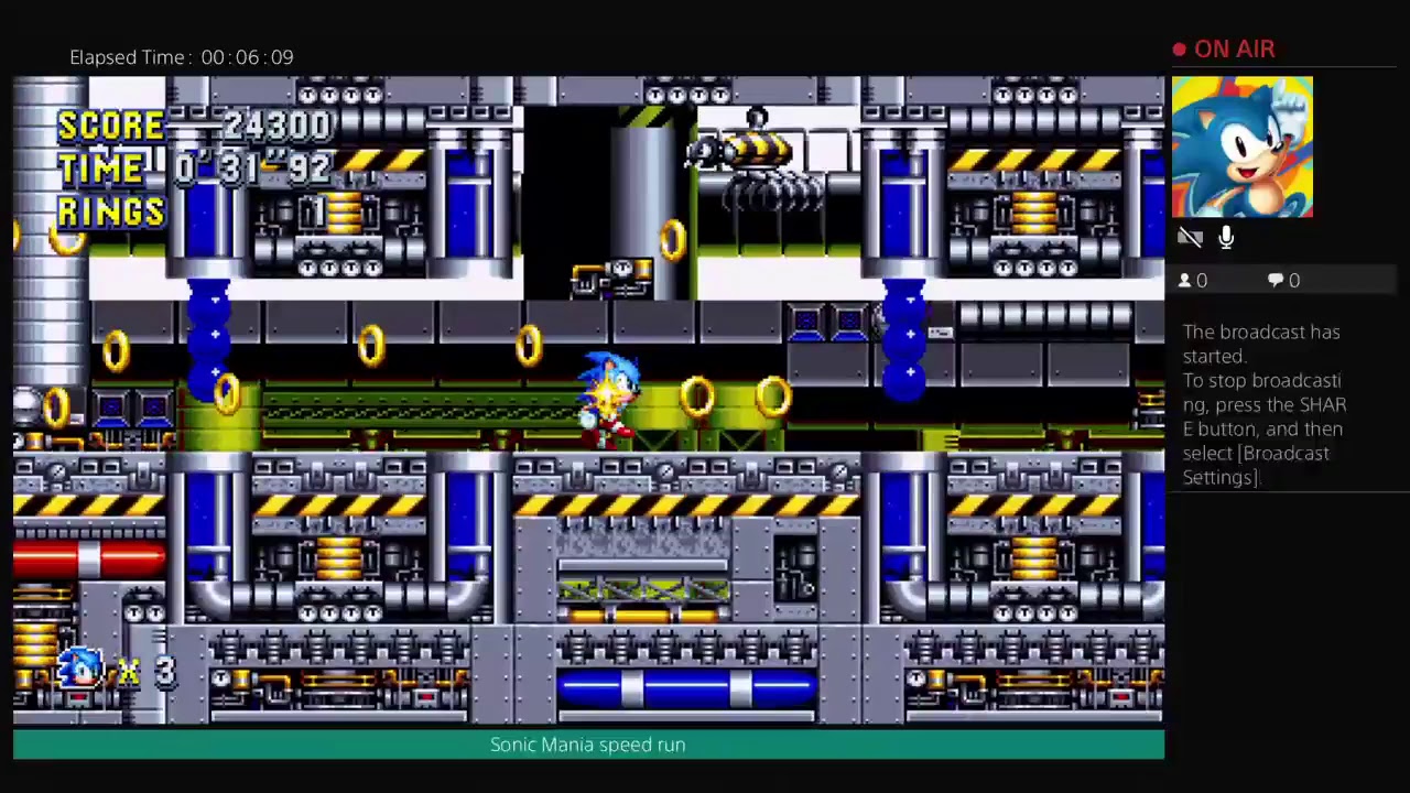 Sonic Mania speed run - YouTube