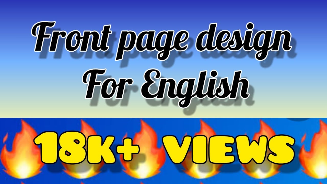 front page design of English project front page design for assignment ...