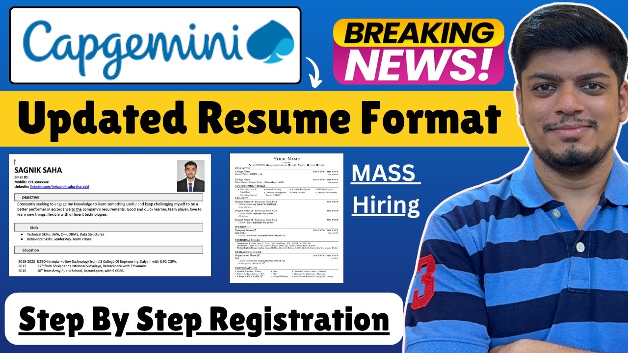 🔥Capgemini Step By Step Registration | Capgemini Resume Format ...