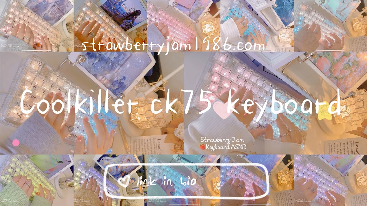 KEYBOARD TYPING ASMR | Satisfy Your Ear/ CK75 Transparent Keyboard ...