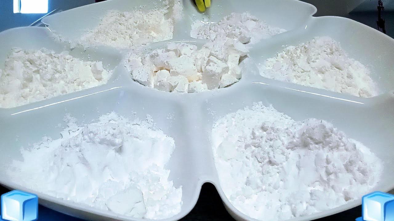 6 Different Starches 🧊 And some Toasty pressed chunk's 🤤 #Cornstarch 🎧 ...