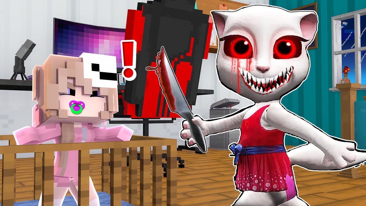 TALKING ANGELA HACKER é a minha BABÁ no MINECRAFT! - YouTube