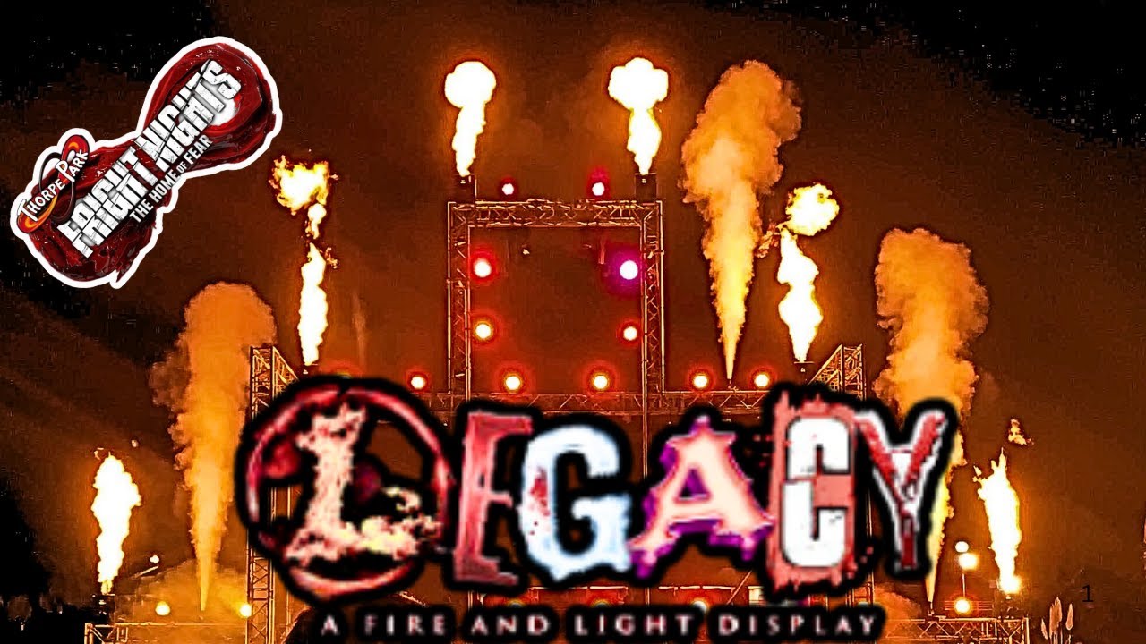 Legacy Fire & Light show! | Thorpe Park Fright Nights 2021 - YouTube