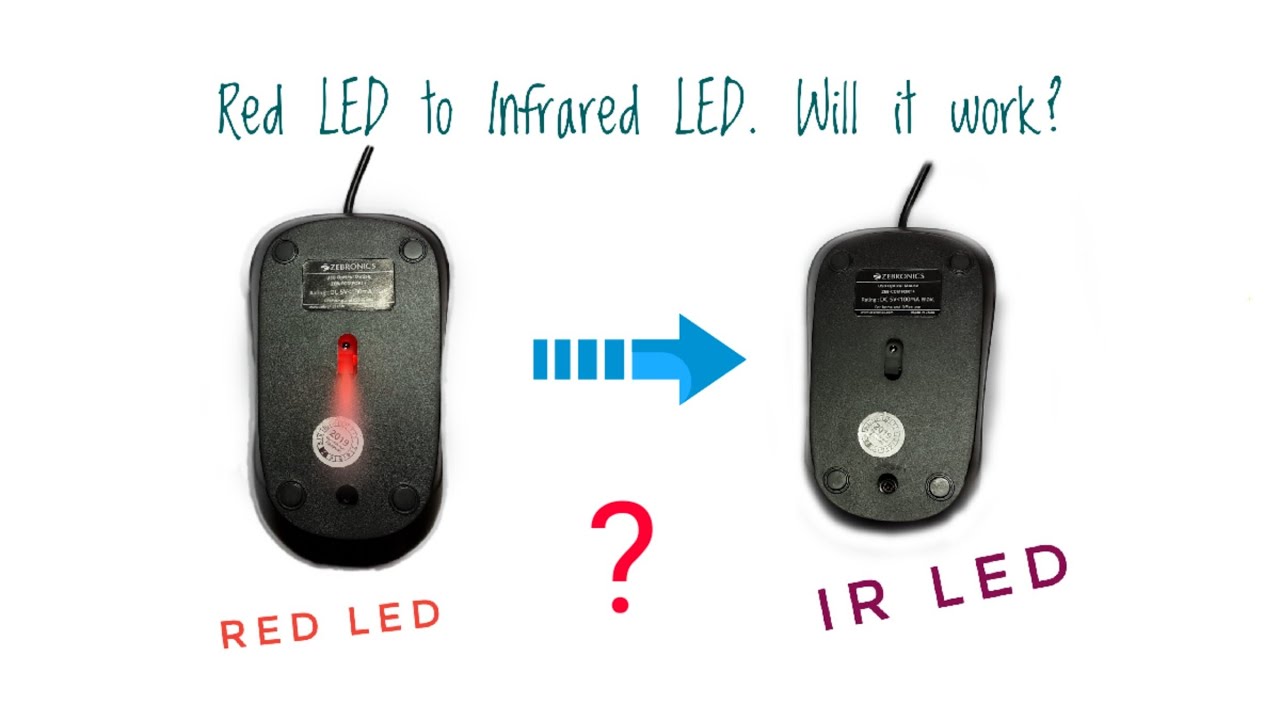 Red LED to remote wala IR led in a mouse. Will it work? - YouTube