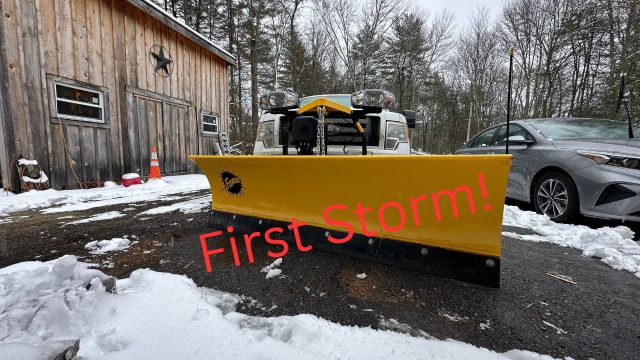 First Plowable Storm Of The Year! - YouTube