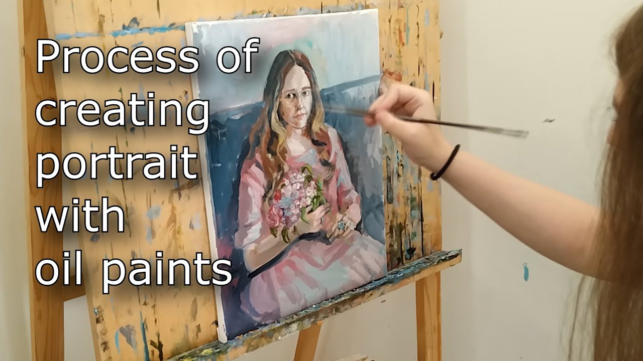 Creating portrait from life and photo - oil painting process - YouTube