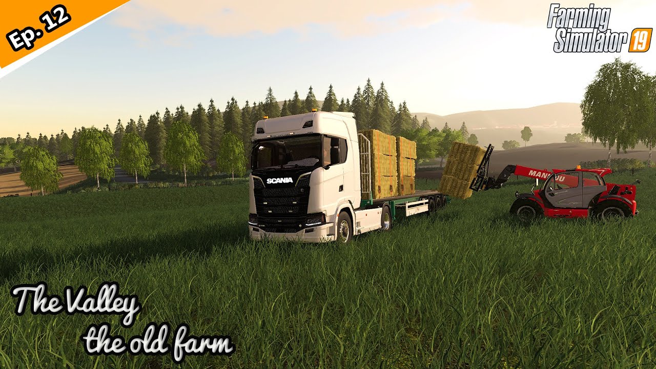 BALING & STACKING BALES | THE VALLEY THE OLD FARM| Ep #12| FS19 ...