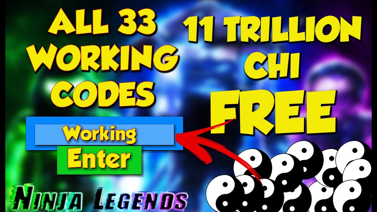 NINJA LEGENDS UPDATE NEW CODES GET 11 TRILLION CHI ROBLOX FREE CODES ...