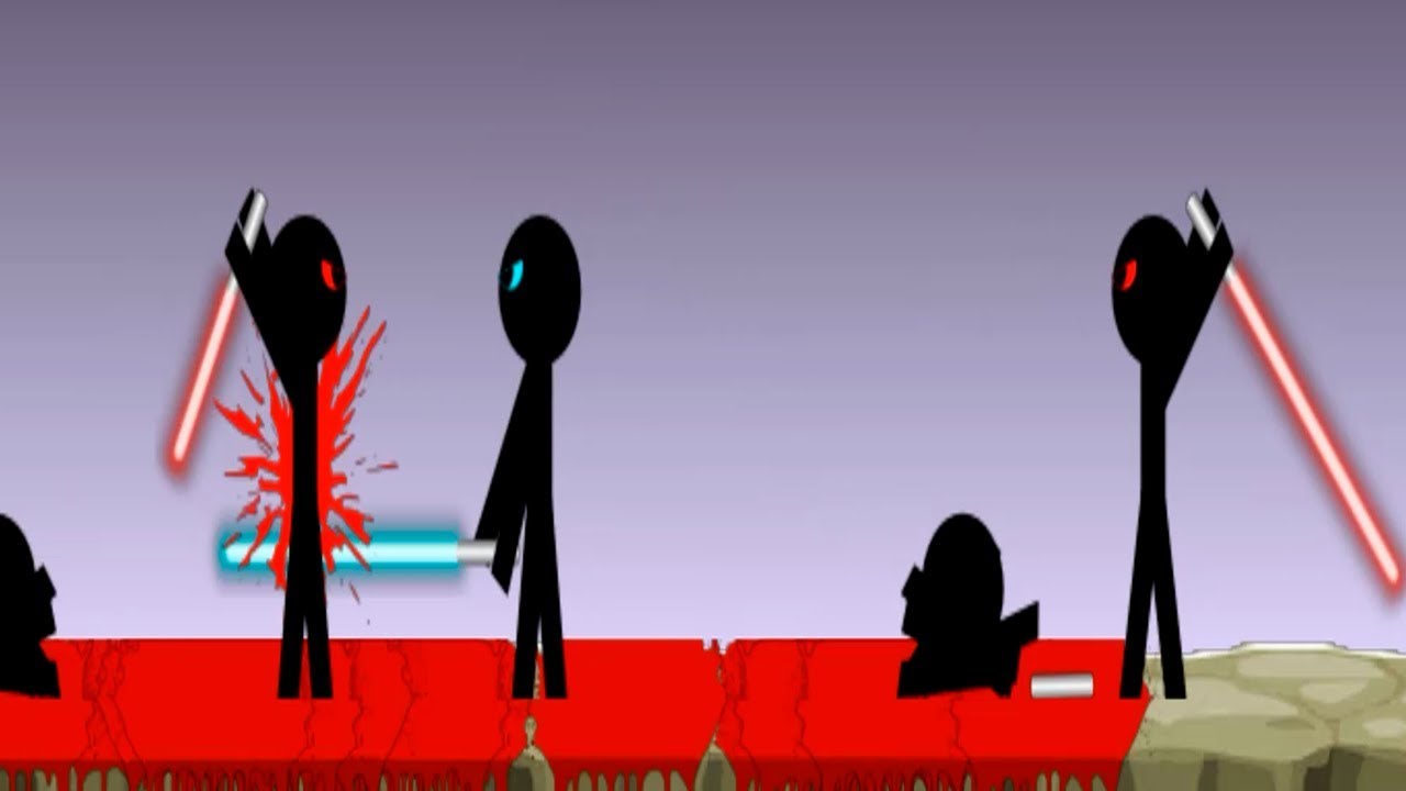 stickman lightsaber - lightsaber fight - YouTube