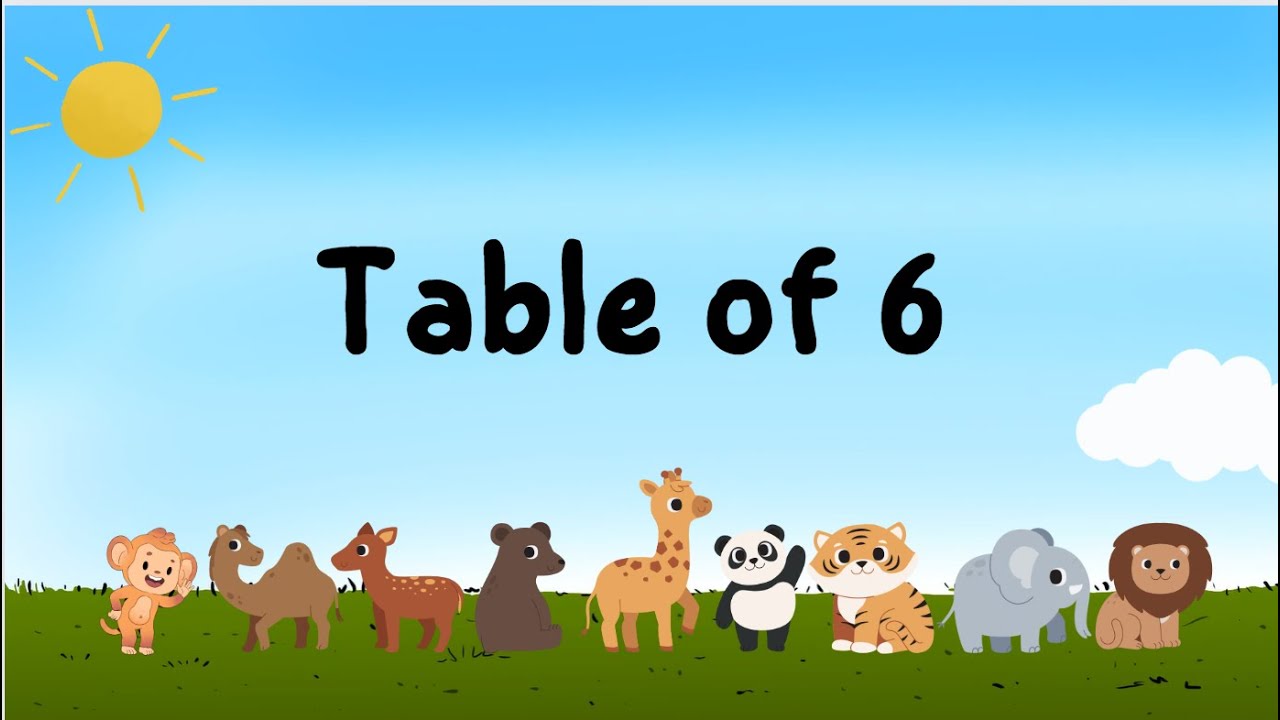 The Table of 6 Song for Kids | Fun Educational Multiplication Song ...