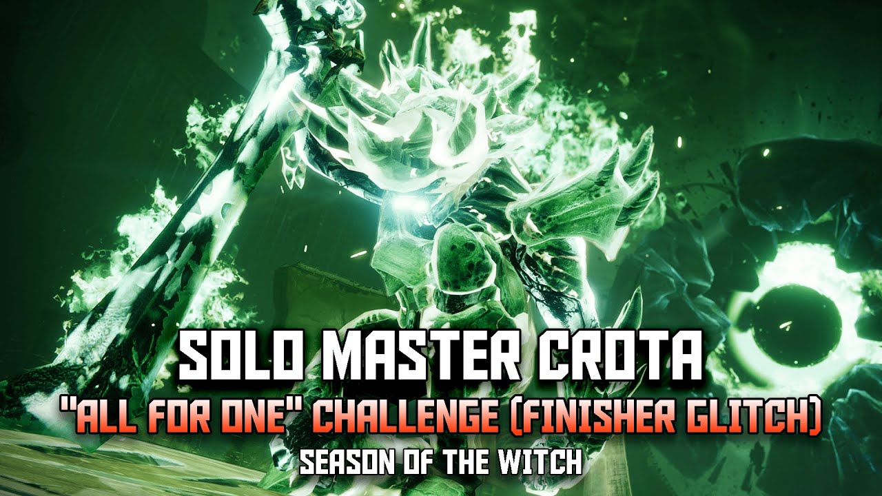 Solo Master Crota - "All For One" Challenge (Finisher Glitch) - Destiny ...