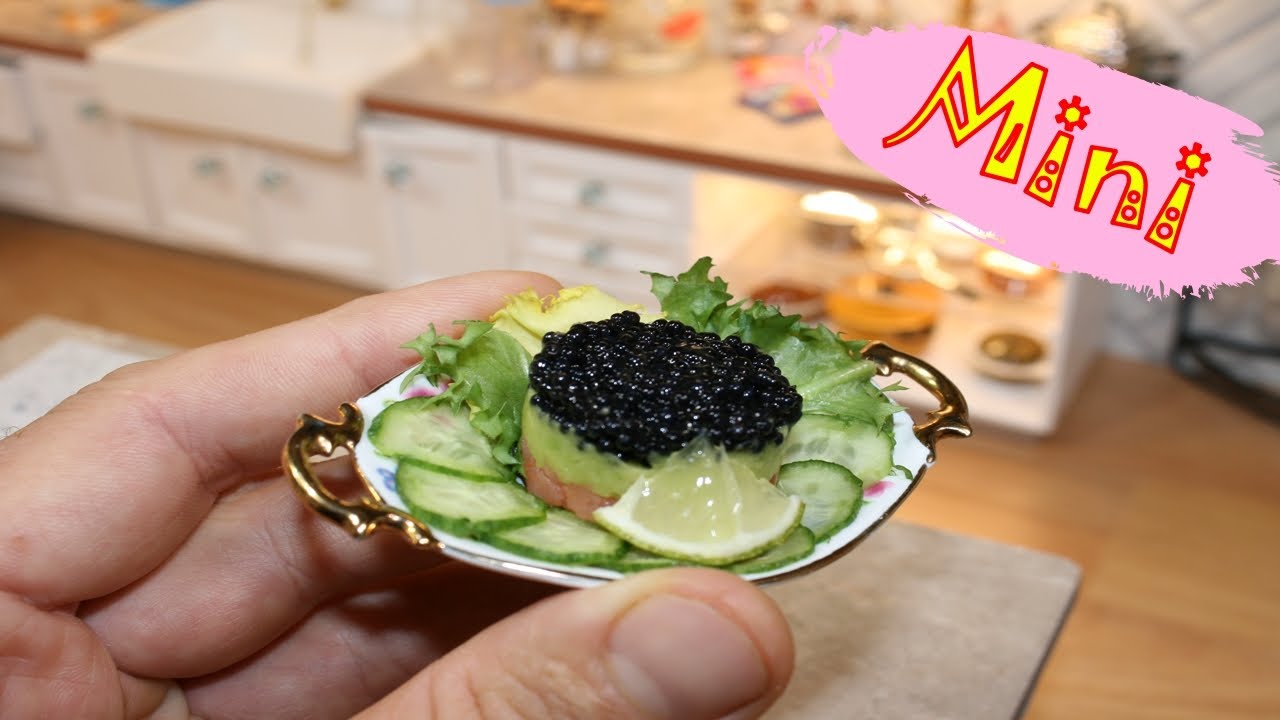 MINI Salmon Tartare With Avocado With Black Caviar.Real MINI Food..# ...