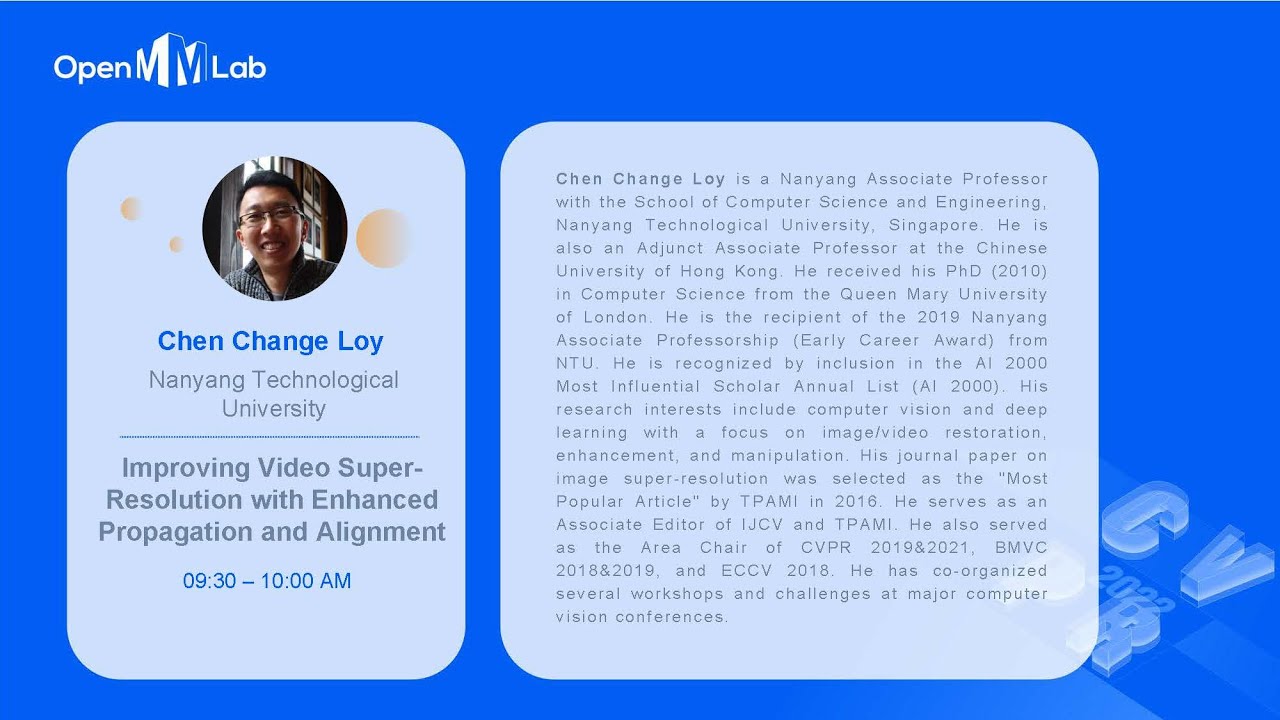 [CVPR-2022] Chen Change Loy | Improving Video Super-Resolution - YouTube
