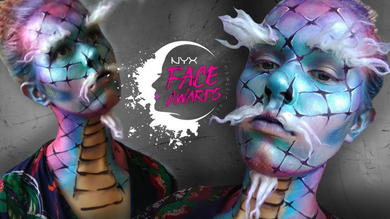 CHINESE DRAGON makeup NYX Face Awards Baltics 2018 - YouTube