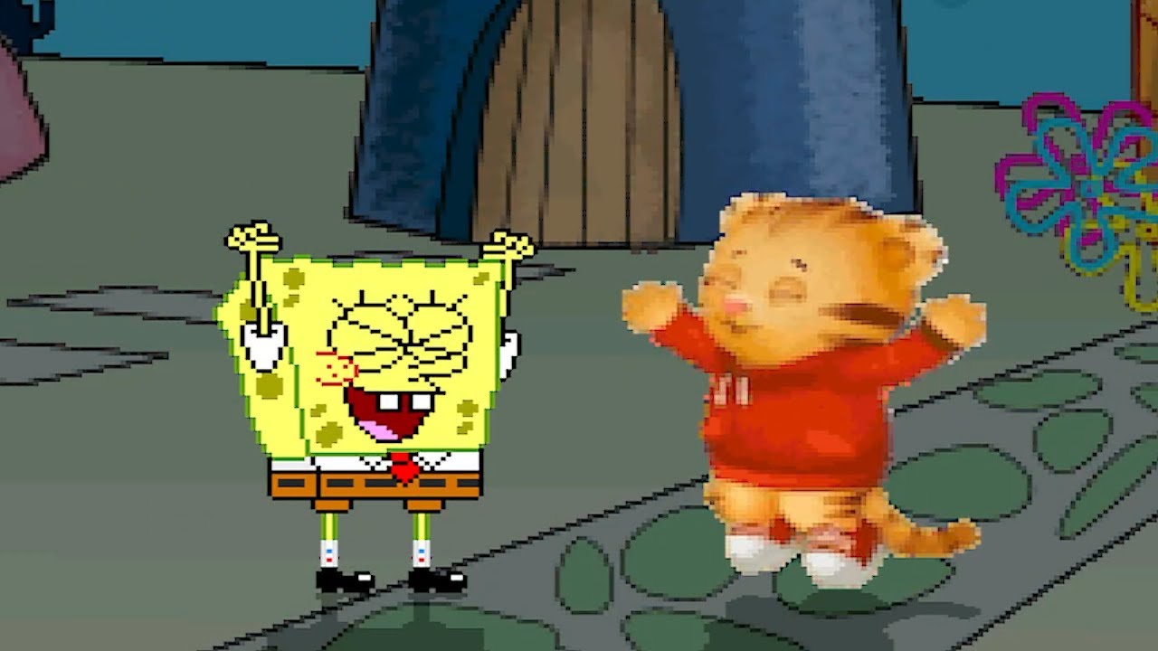 TEAM SPONGEBOB & DANIEL TIGER | BATTLES MUGENS IN SURVIVAL MODE - YouTube