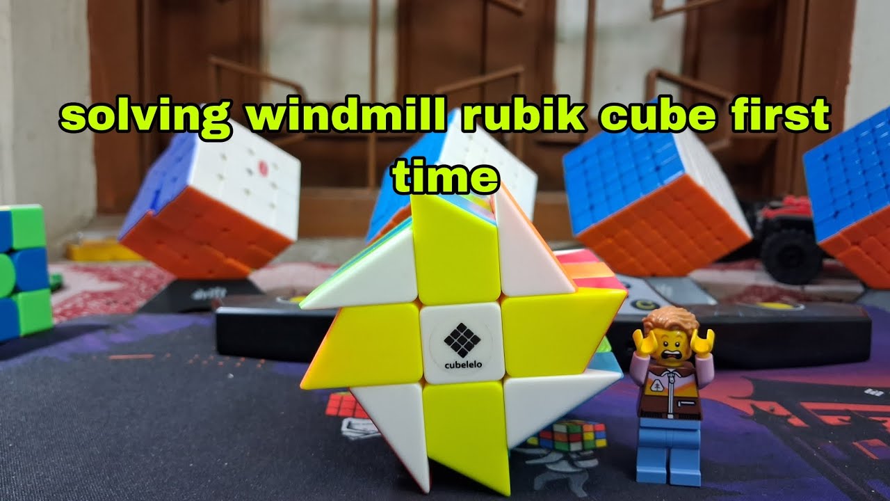 I am solving rubik cube windmill ! newest addition of my cube ...