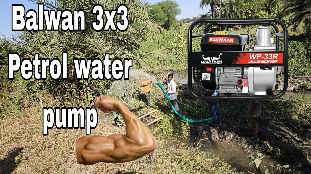 Fuel-Powered Efficiency:High-Performance Petrol Water Pump at Work 3x3 ...