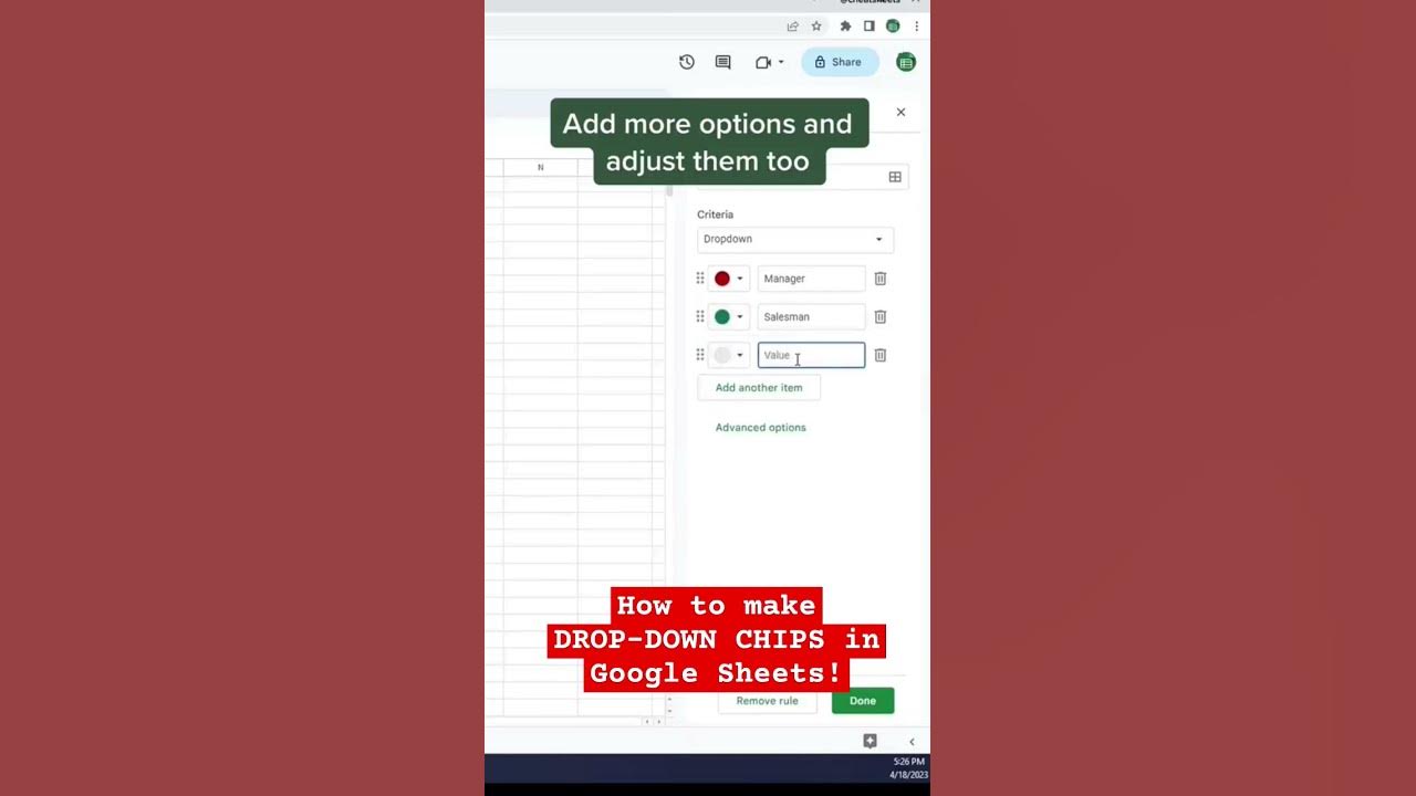 How To Make Drop Down Chipsexcel Exceltips Exceltricks Corporate Finance Workhacks