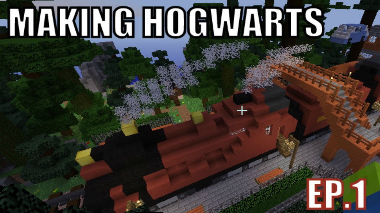 Building Hogwarts on Minecraft - Episode 1 - Creative Fun Server (Train Station) - YouTube