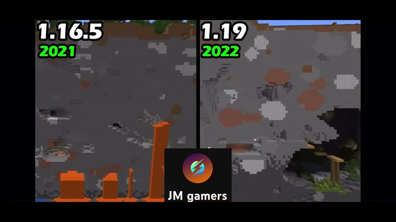 Old vs new minecraft chunks.minecraft - YouTube