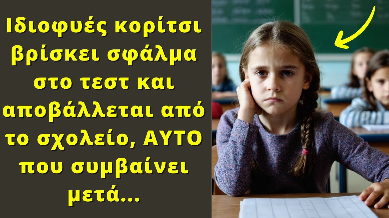 Ιδιοφυές κορίτσι βρίσκει σφάλμα στο τεστ και αποβάλλεται από το σχολείο ...