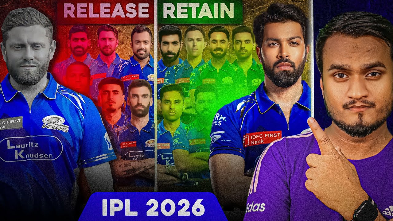 IPL 2026 - MI Retain And Release Players | Mumbai Indians Retention ...