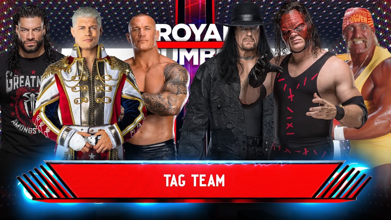 ROMAN REGINS , CODY RODES , RANDY ORTAN VS KANE , UNDER TAKER , HULK ...