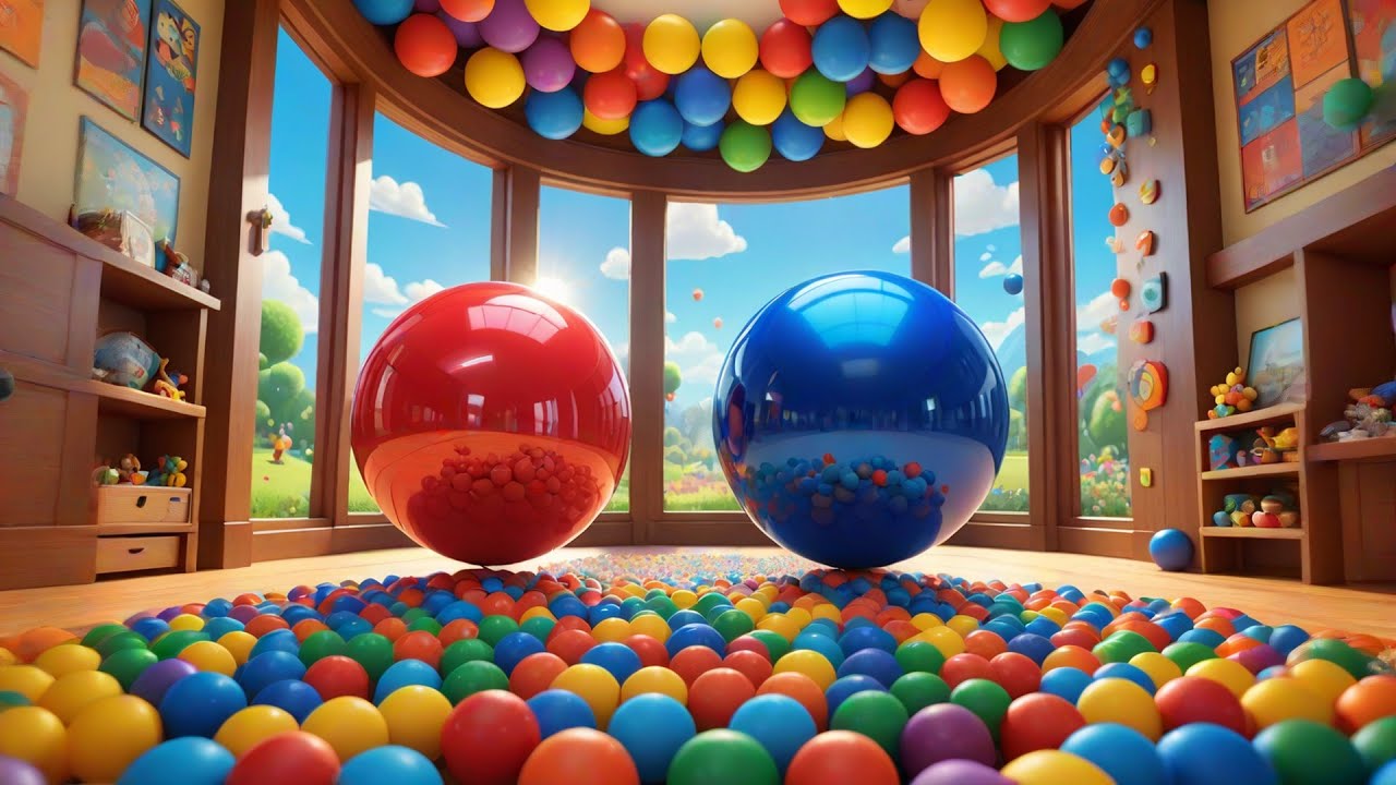 Five Bouncy Balls Go Boing Boing Boing | Counting Song for Kids ...