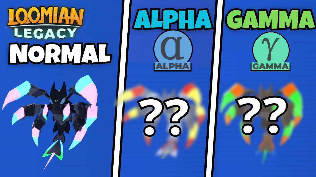 All Versions Of The MYTHICAL TERIDESCENT Loomian In Loomian Legacy ...