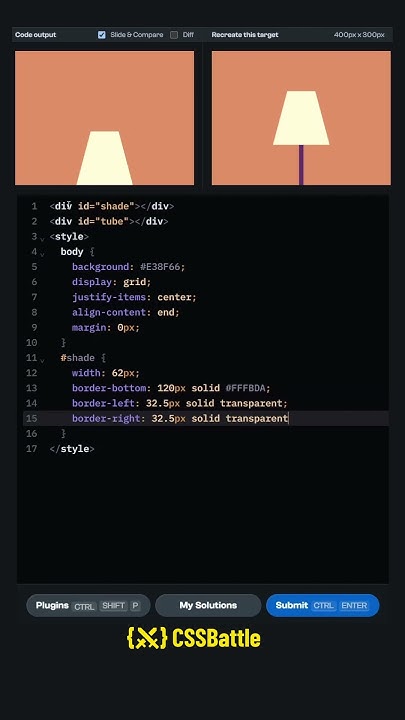 CSS Battle #139 - Lamp | Solution - YouTube