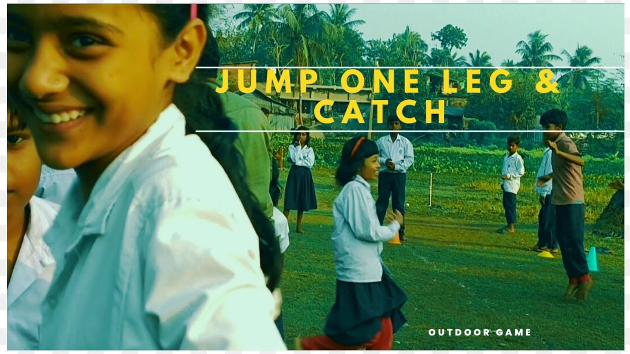 Funny Game||# Jump one leg & catch#Outdoor game # Game for Kid's||Team ...
