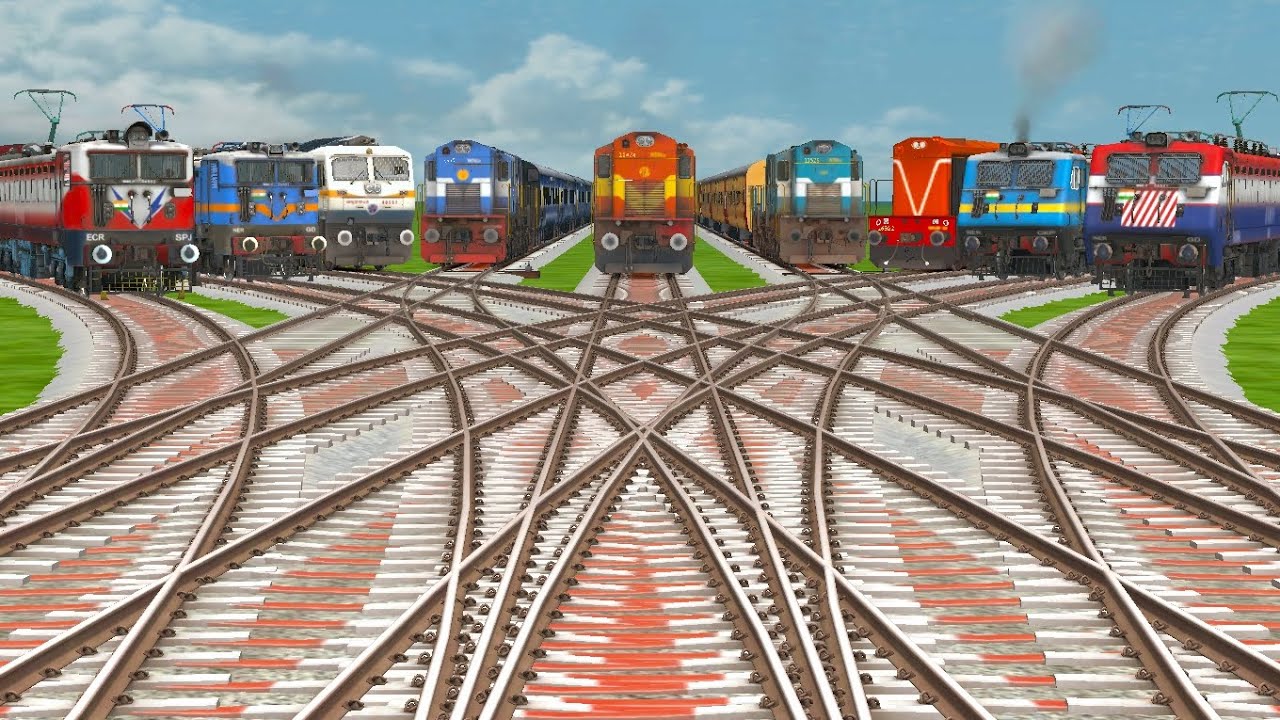 Indian Local Trains Simulator Classic World Live Junction Crossing ...