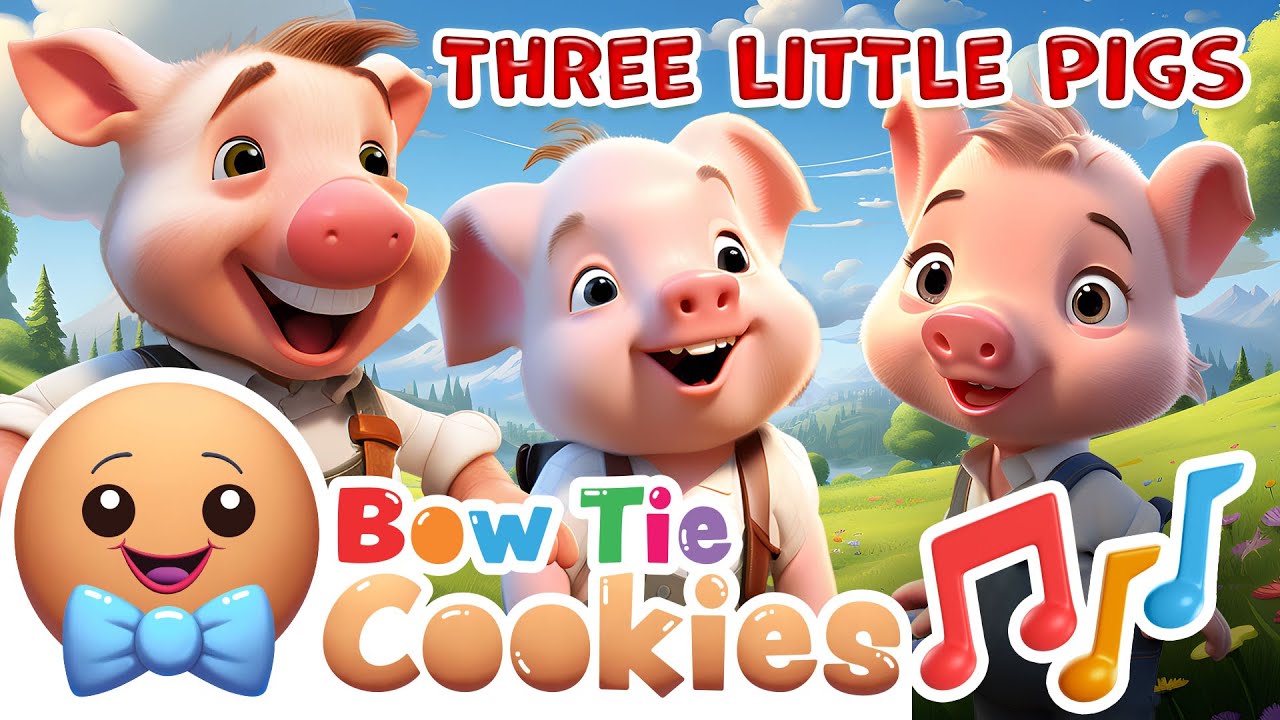 Three Little Pigs | Nursery Rhymes & Kids Song | Bow Tie Cookies 🍪 ...