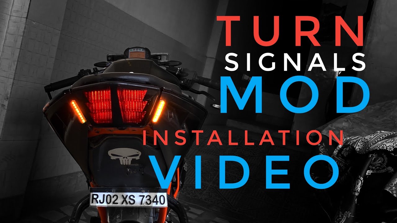 INSTALLATION of The TURN SIGNALS mod on kTm duKe | hero - YouTube