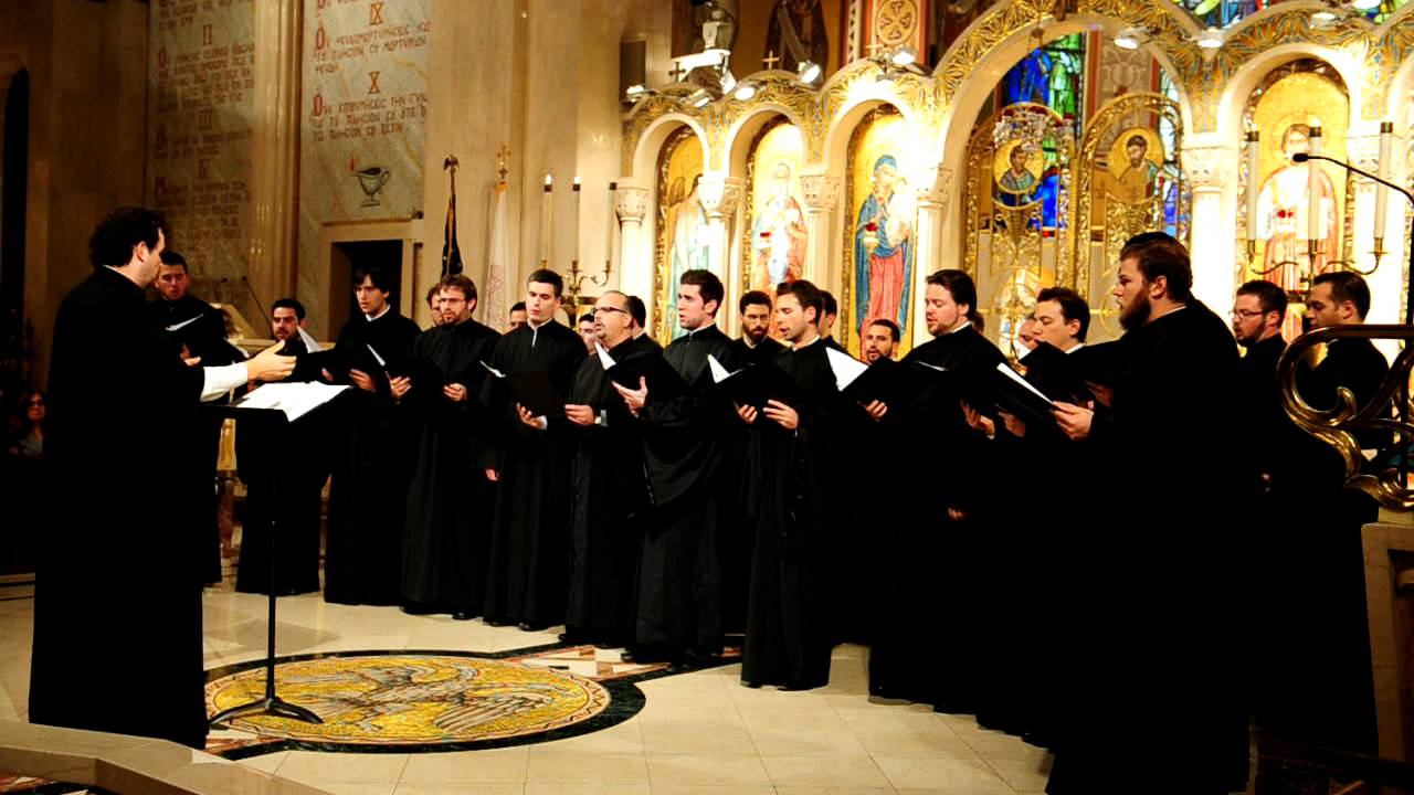 The Archdiocese Byzantine Choir Perform for Archbishop Demetrios - YouTube