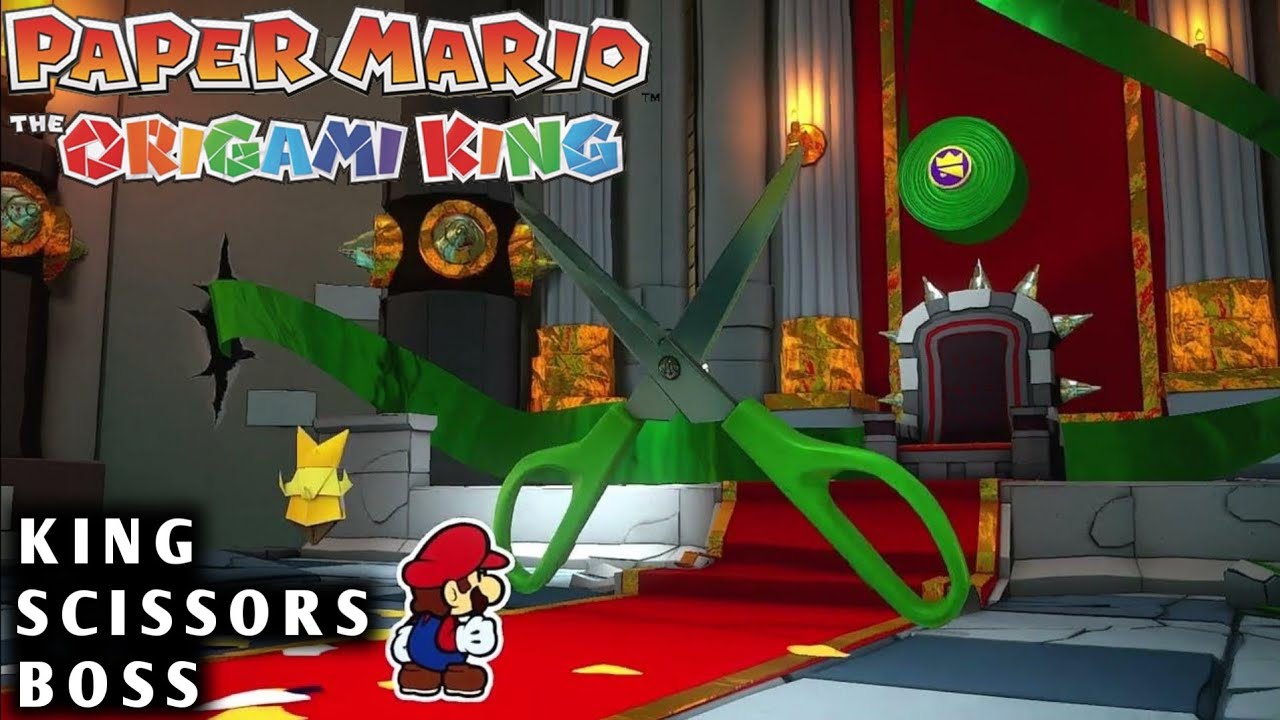 Paper Mario The Origami King Scissors Boss - YouTube