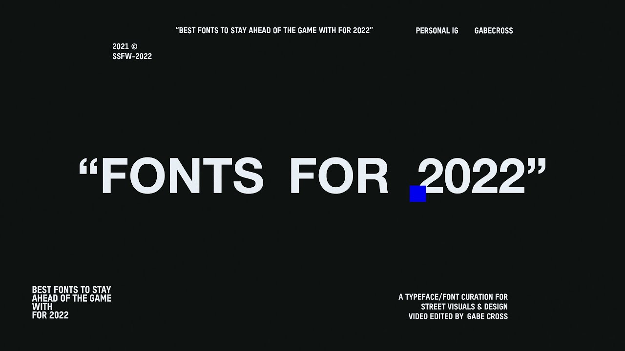 BEST 2022 FONTS TO STAY AHEAD OF THE GAME WITH | GRAPHIC DESIGN, ALBUM ...