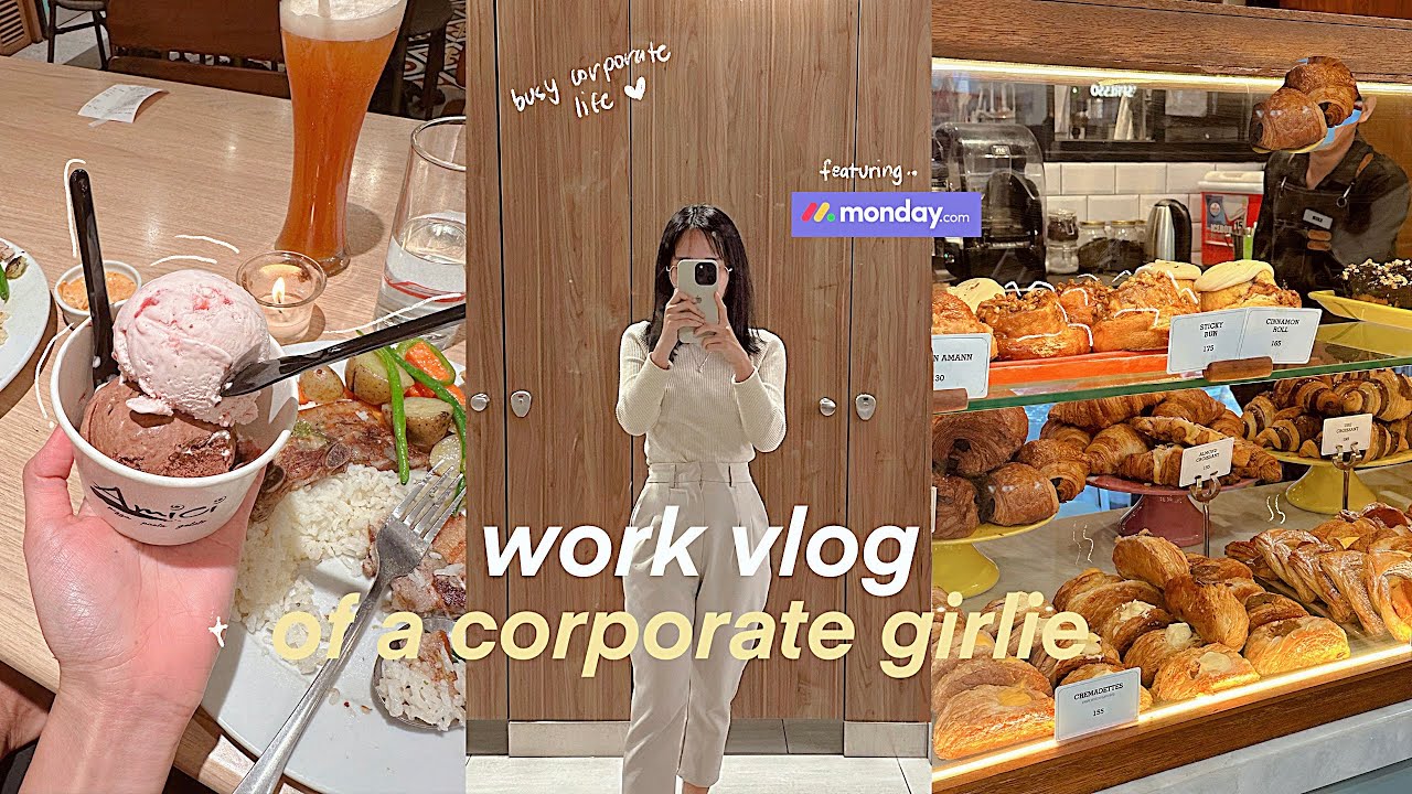 work vlog 👜 | productive 9-5 work week of a corporate girlie getting ...