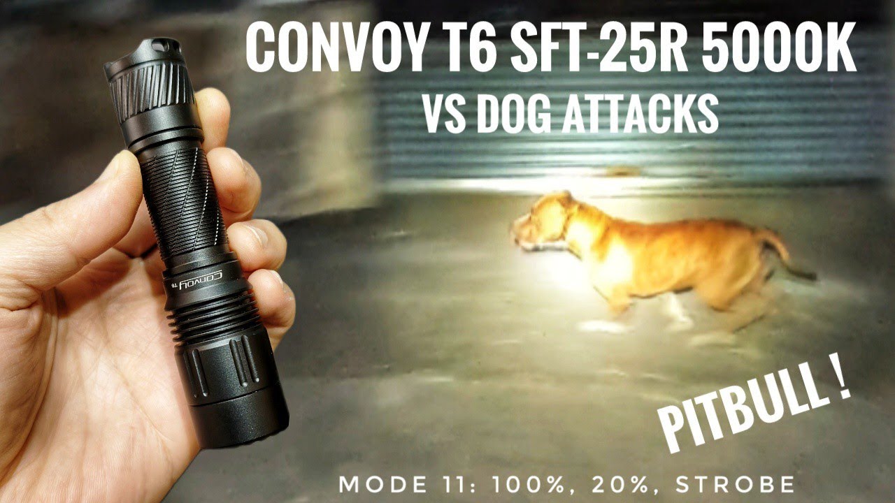 Convoy T6 SFT-25R 5000K Mode 11 - Self Defense Against Dog Attacks ...