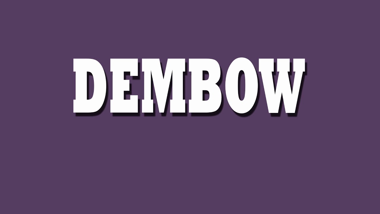 DEMBOW BEAT 2020 - instrumental de dembow dominicano - YouTube