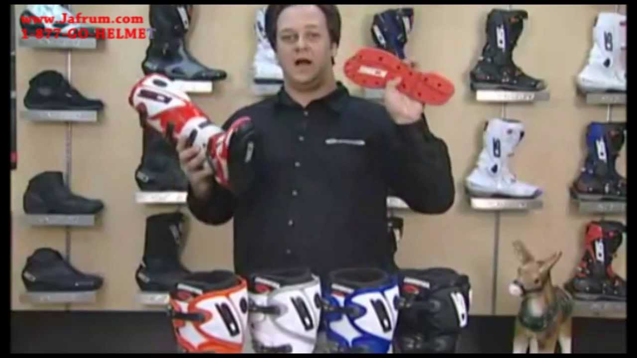 Sidi Crossfire TA Boots Features Overview - Jafrum.com - YouTube