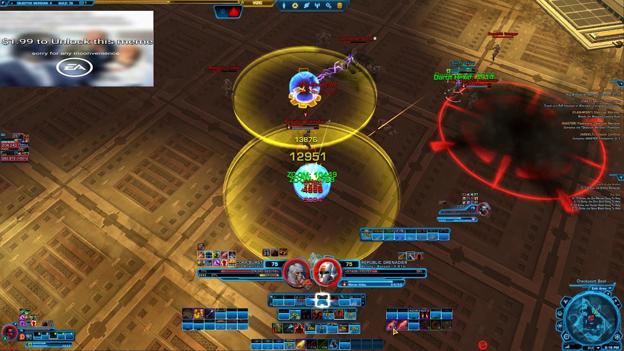 SWTOR - Objective Meridian - Commander Rasha - 2 man Powertech ...